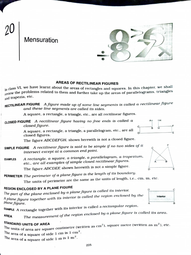 Mensuration 7 Class | PDF
