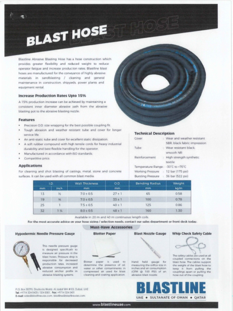 Blast Line Blast Hose | PDF