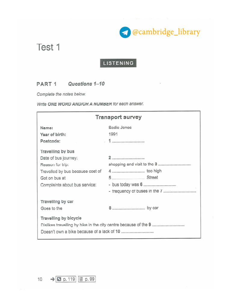 9-14 Cambridge Test 1 | PDF
