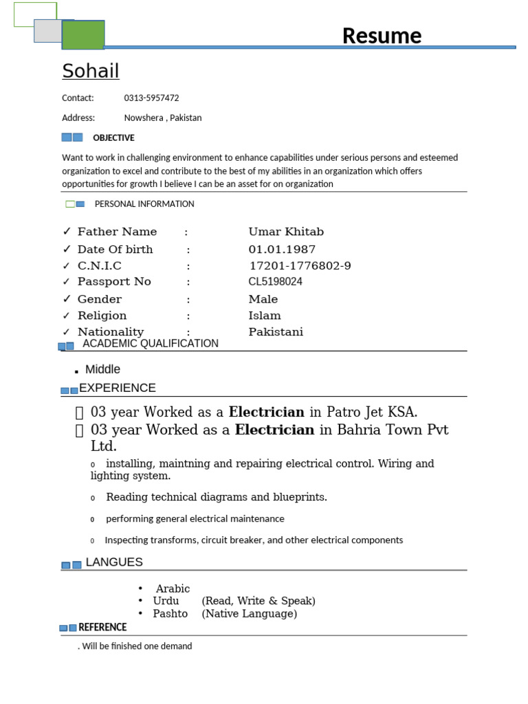 Sohail Resume | PDF