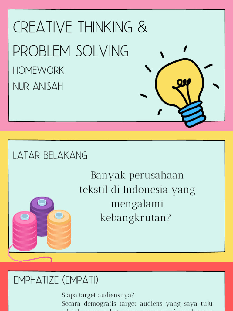 Homework Creative Thinking & Problem Solving | PDF