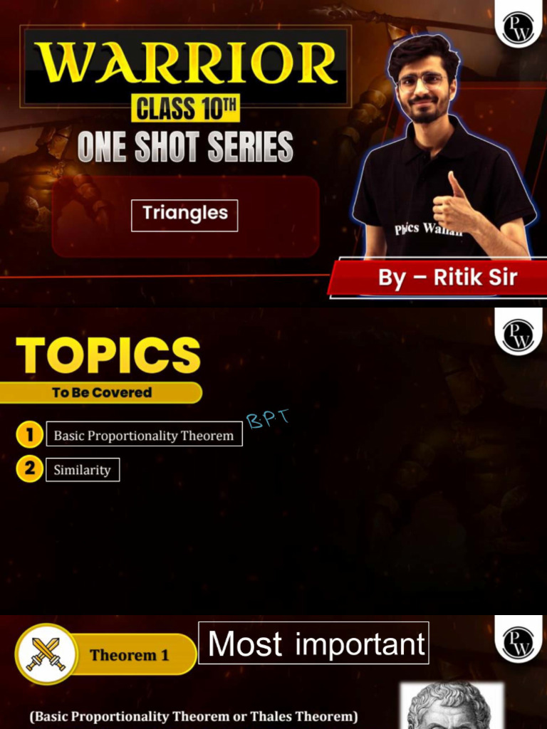 Triangles - Class Notes - Warrior 2025 | PDF