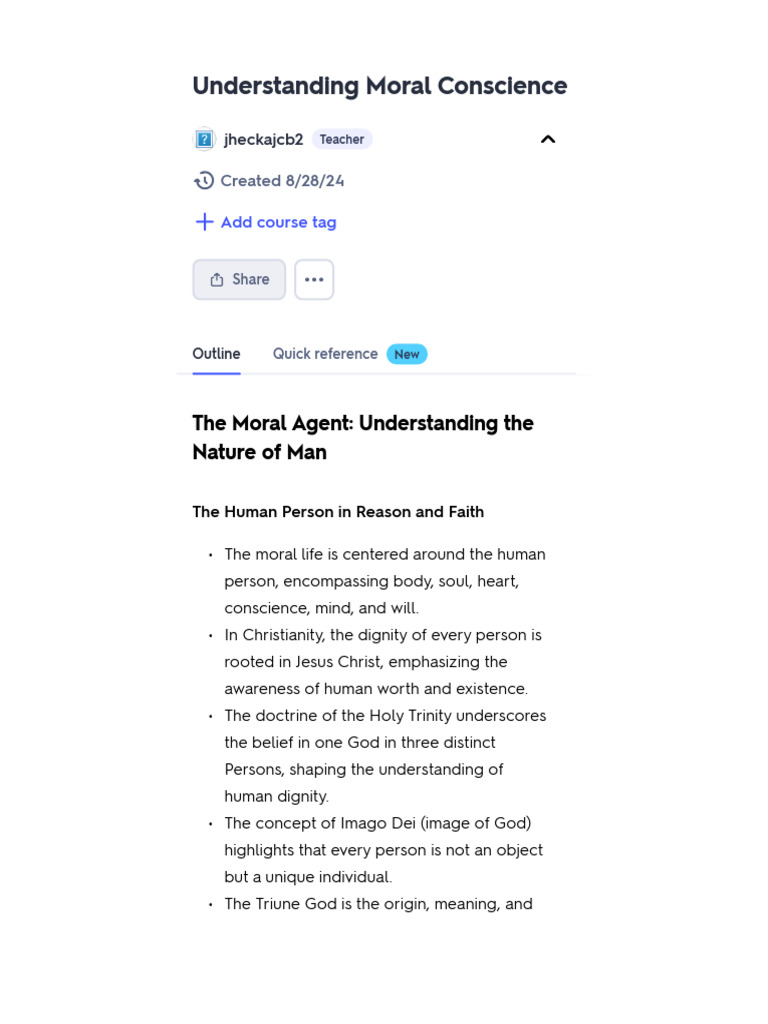 Understanding Moral Conscience Study Guide | Quizlet | PDF | Conscience ...