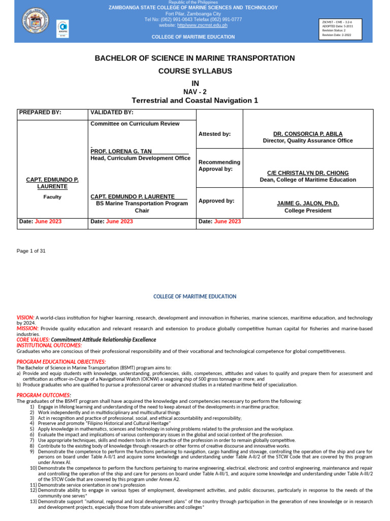 Course Package NAV 2 | PDF | Educational Assessment | Navigation