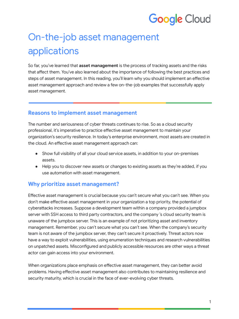 Effective Asset Management Strategies | PDF | Security | Computer Security