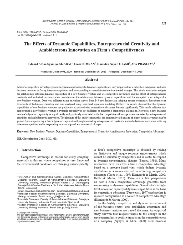 3-The Effects of Dynamic Capabilities, Entrepreneurial Creativity and Ambidextrous Innovation On ...
