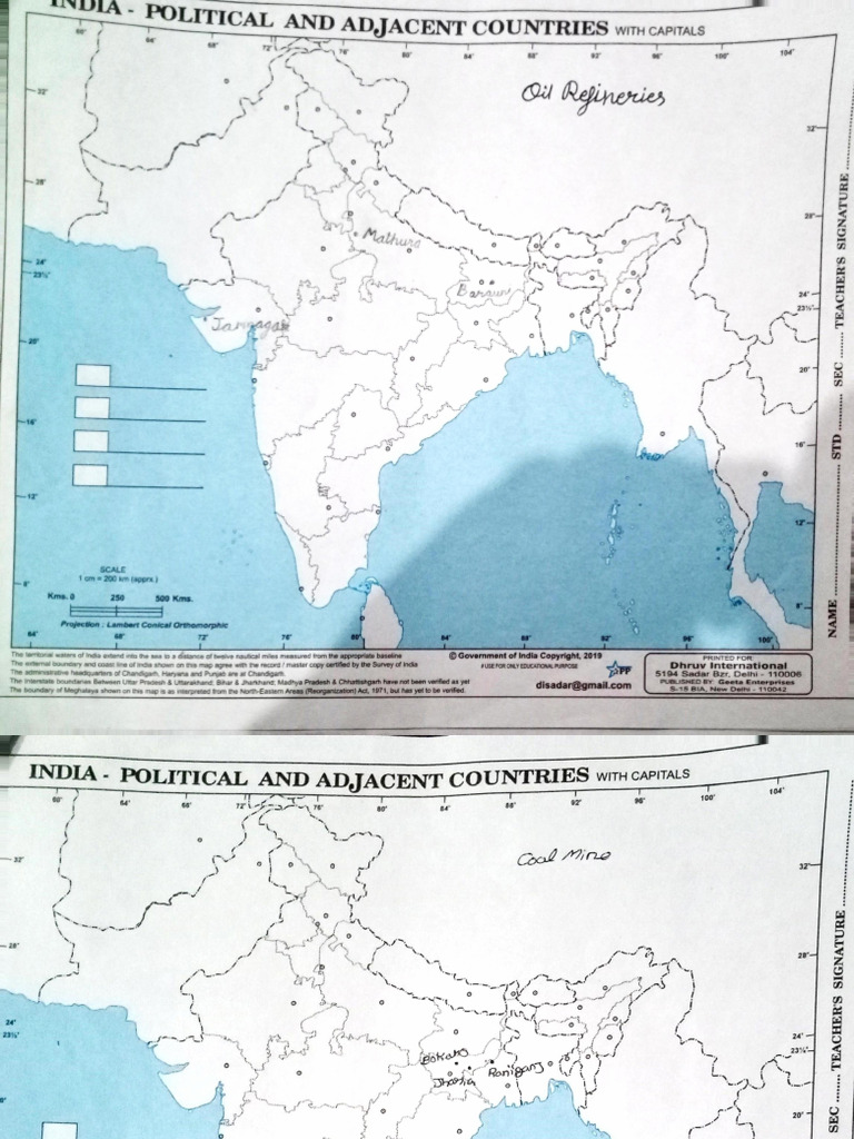 Geography India Map Work | PDF | Geographical Technology | Cartography