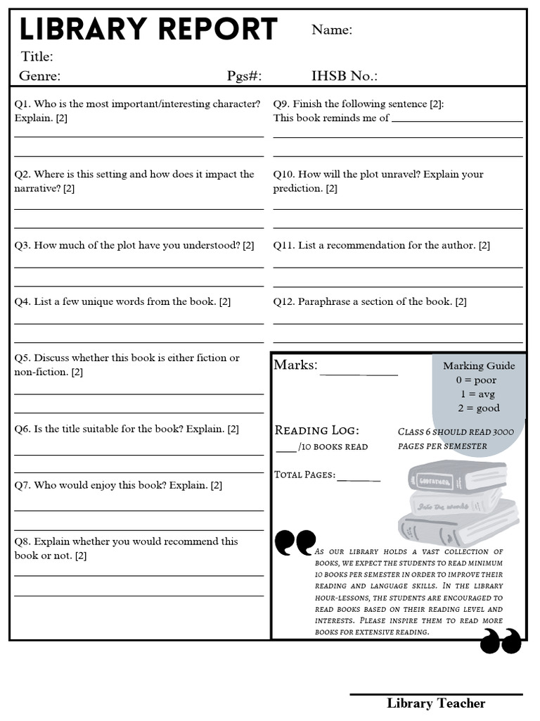 LIBRARY REPORT | PDF | Writing | Learning