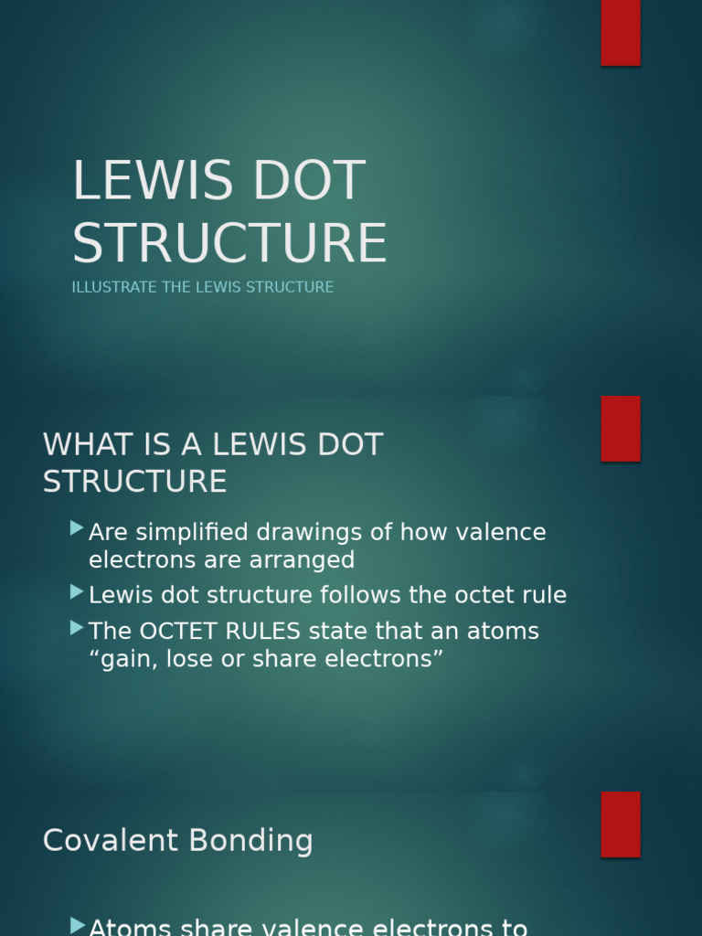 Lewis Dot Structure | PDF