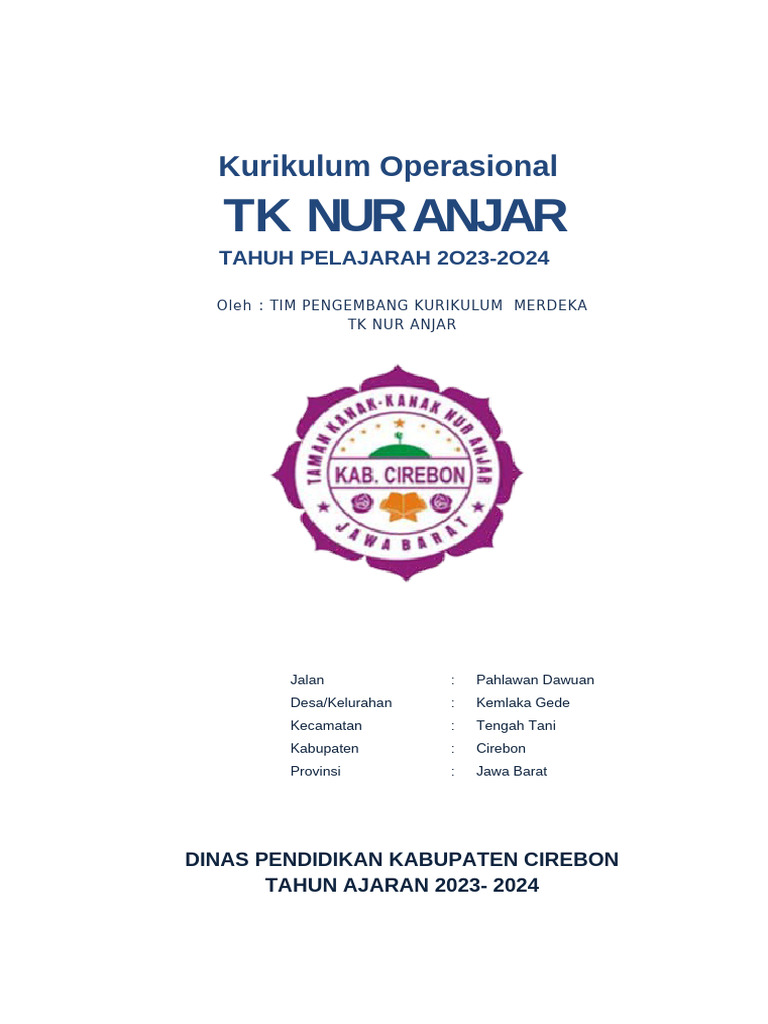Kosp TK Nur Anjar | PDF