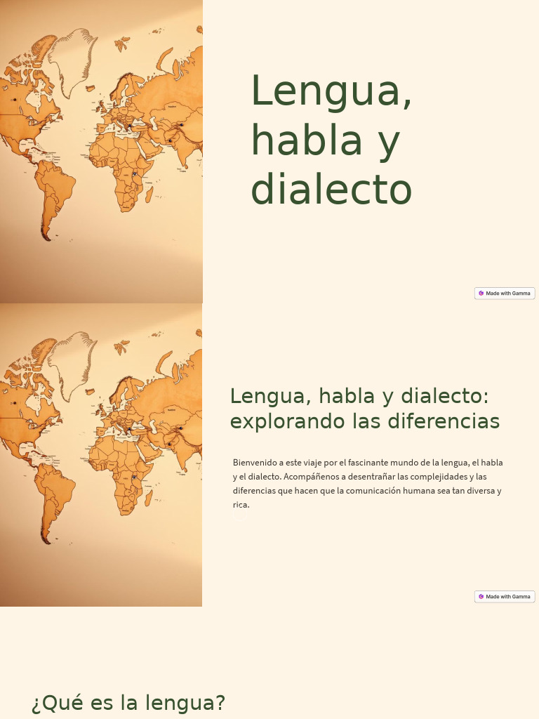 Lengua Habla y Dialecto Explorando Las Diferencias | PDF | Habla | Dialecto