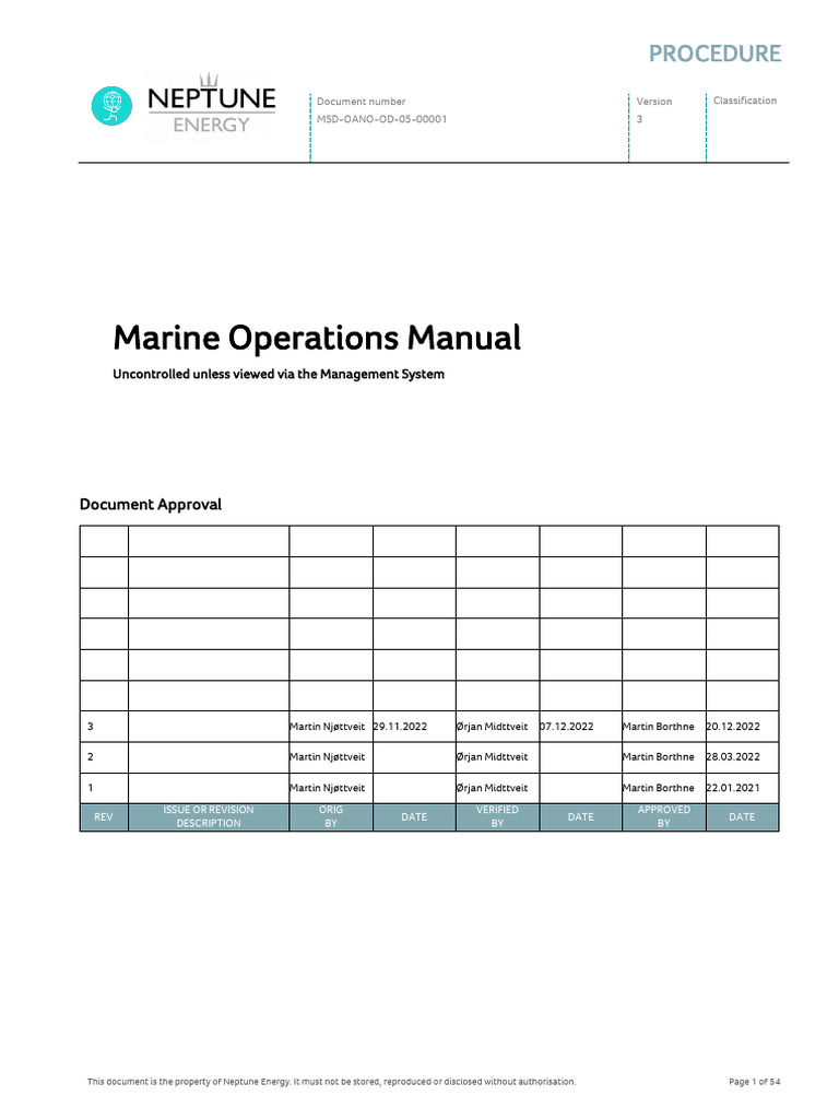 04 - Marine Operations Manual | PDF | Underwater Diving | Safety