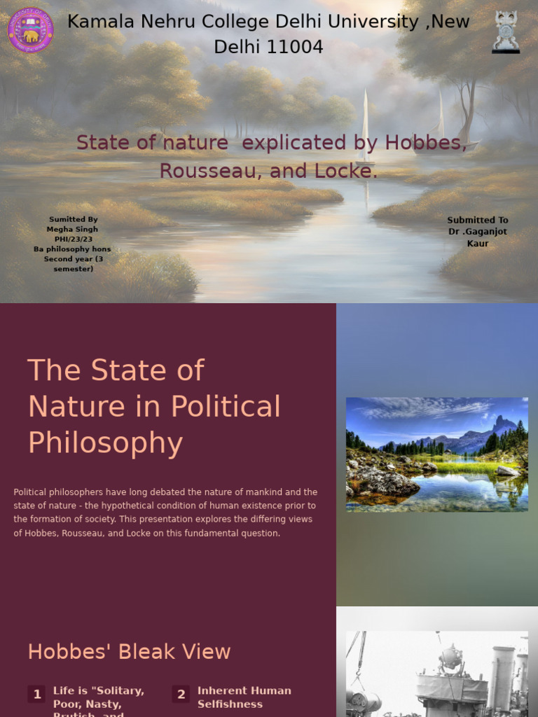 State of Nature: Hobbes, Rousseau, Locke | PDF | Reason | John Locke