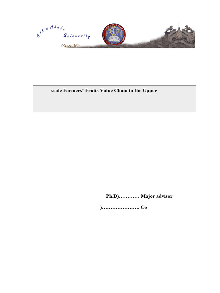 Small-scale Farmers' Fruit Value Chain Analysis | PDF | Agriculture ...