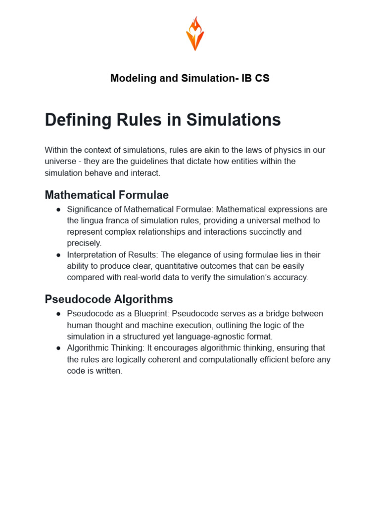 Modeling and Simulation - IB CS-02 | PDF | Simulation | Spreadsheet