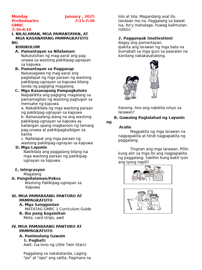 Q3-GMRC Week-1 | PDF