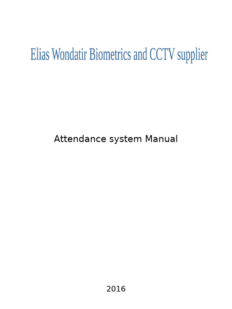 Attendance Manual | PDF