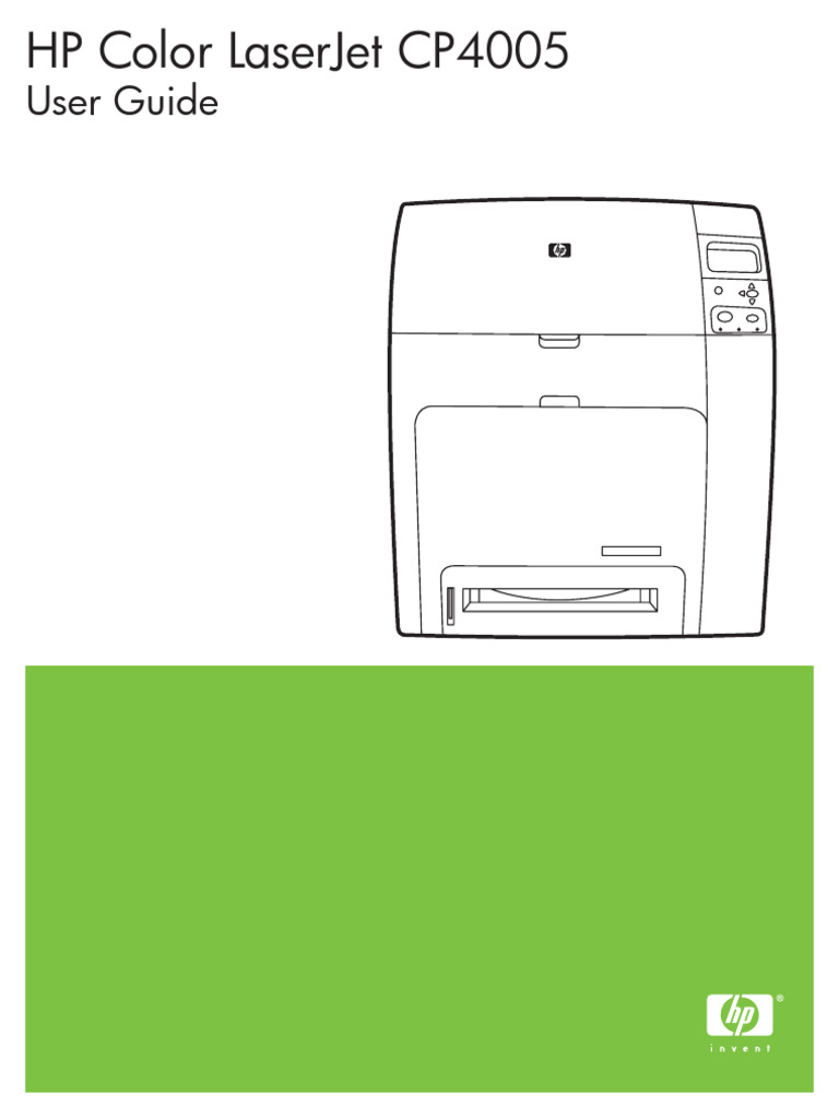 Hp Cp4005 Clj User Manual | PDF | Printer (Computing) | Computing