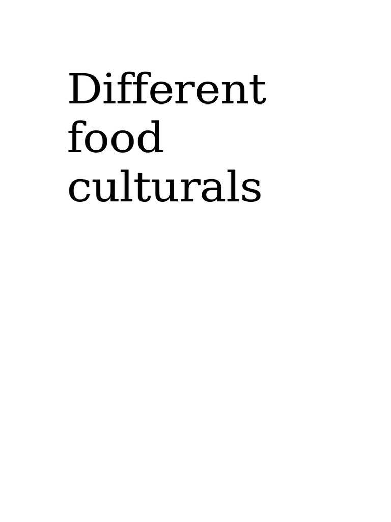 Exploring Cultural Food Traditions | PDF | Meal | Japanese Cuisine
