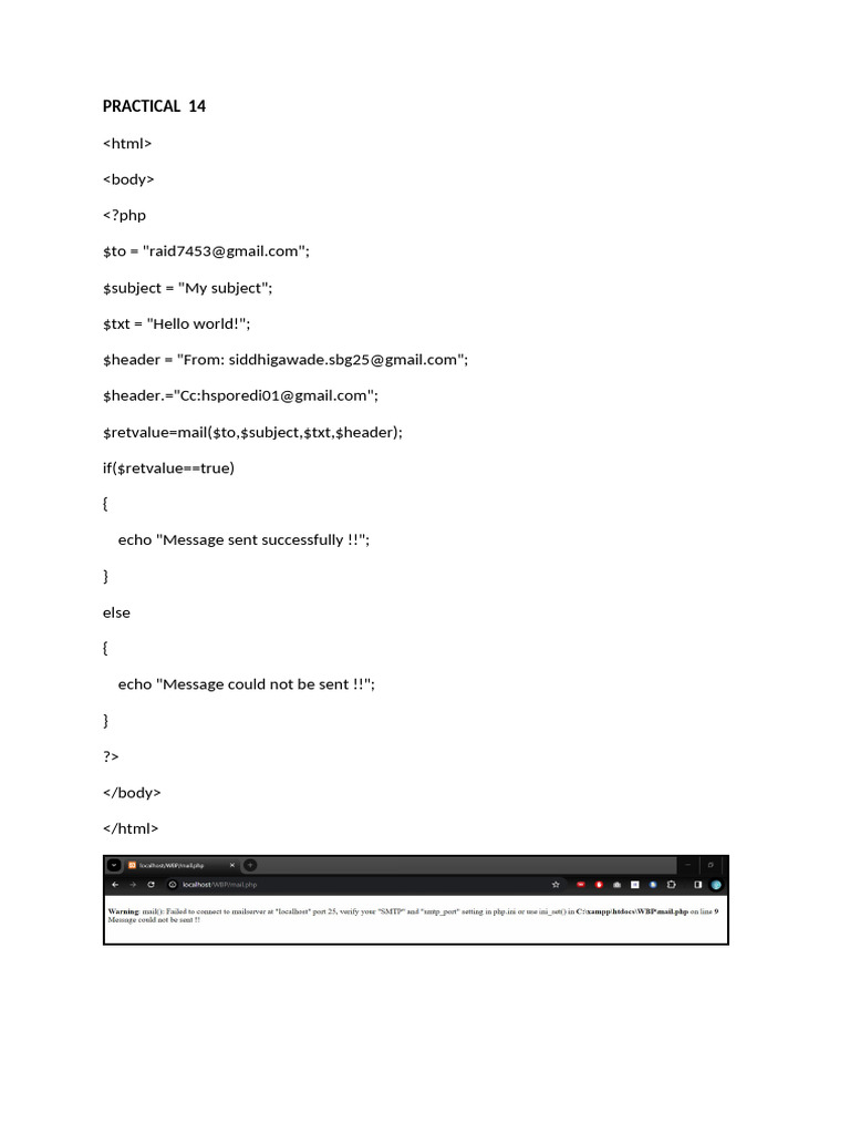 WBP Practical 14 | PDF