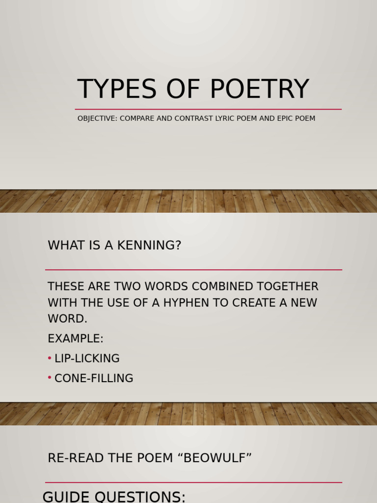 Types of Poetry | PDF