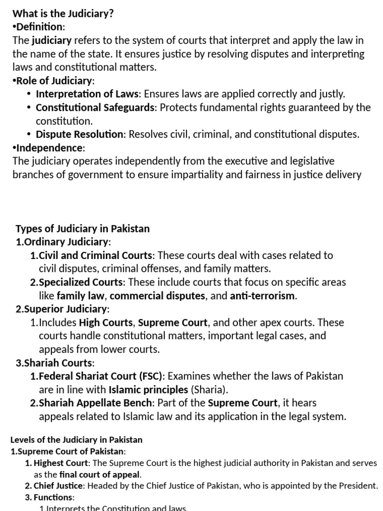 Judicary For Final Exam | PDF | Supreme Courts | Judiciaries