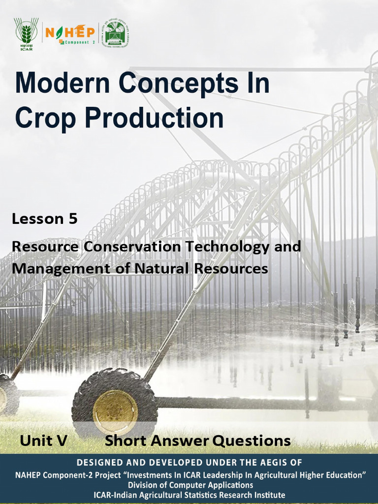 Agron501 30 Lesson 5 QSQ | PDF | Agriculture | Water Resources