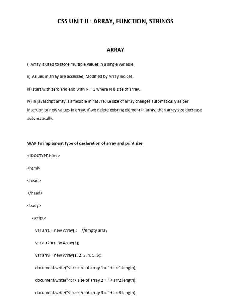 Css Unit Ii Pdf Scope Computer Science Parameter Computer