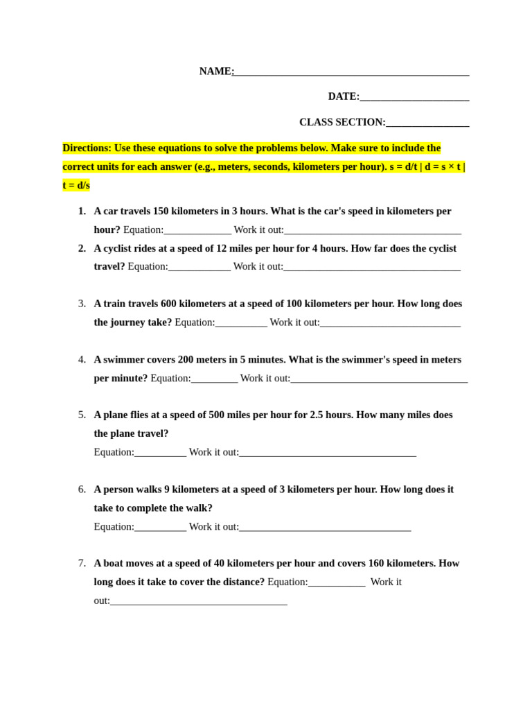 Math Connections Handout | PDF