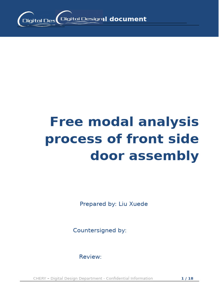 Free Modal Analysis Process of Front Side Door Assembly | PDF | Dialog ...