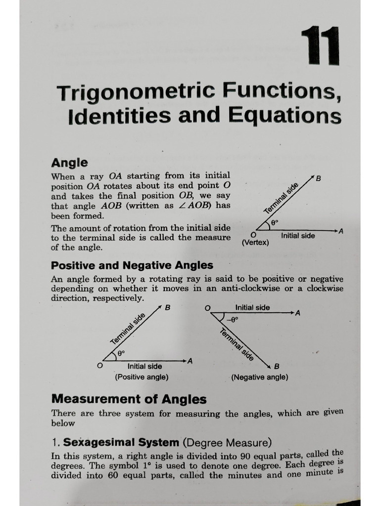 Trigonometric Functions, Identities and Equations | PDF