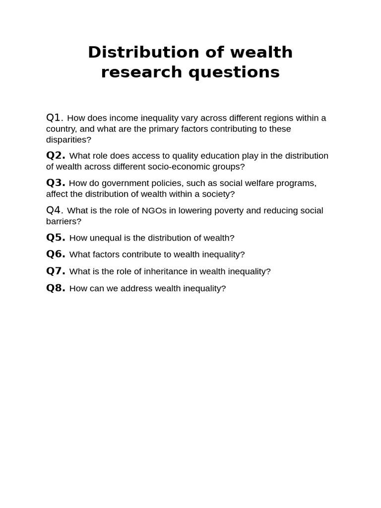 Wealth Distribution and Inequality Insights | PDF