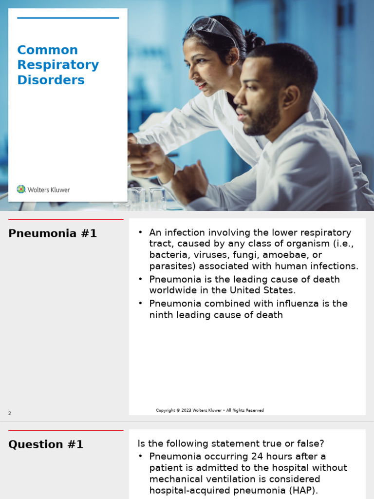 Common Respiratory Disorders | PDF | Pneumonia | Thrombosis