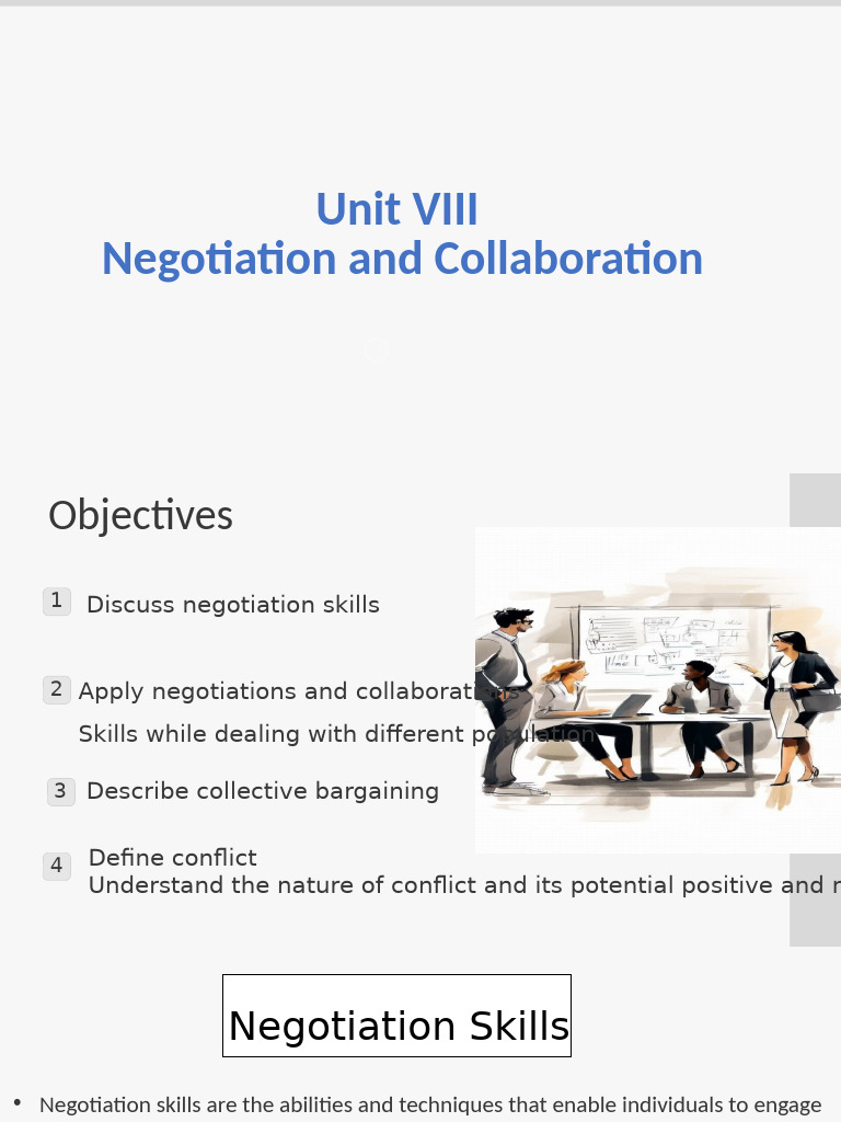 Unit-VIII-Negotiation-and-Collaboration Sir AmanUllah | PDF | Negotiation | Conflict Resolution