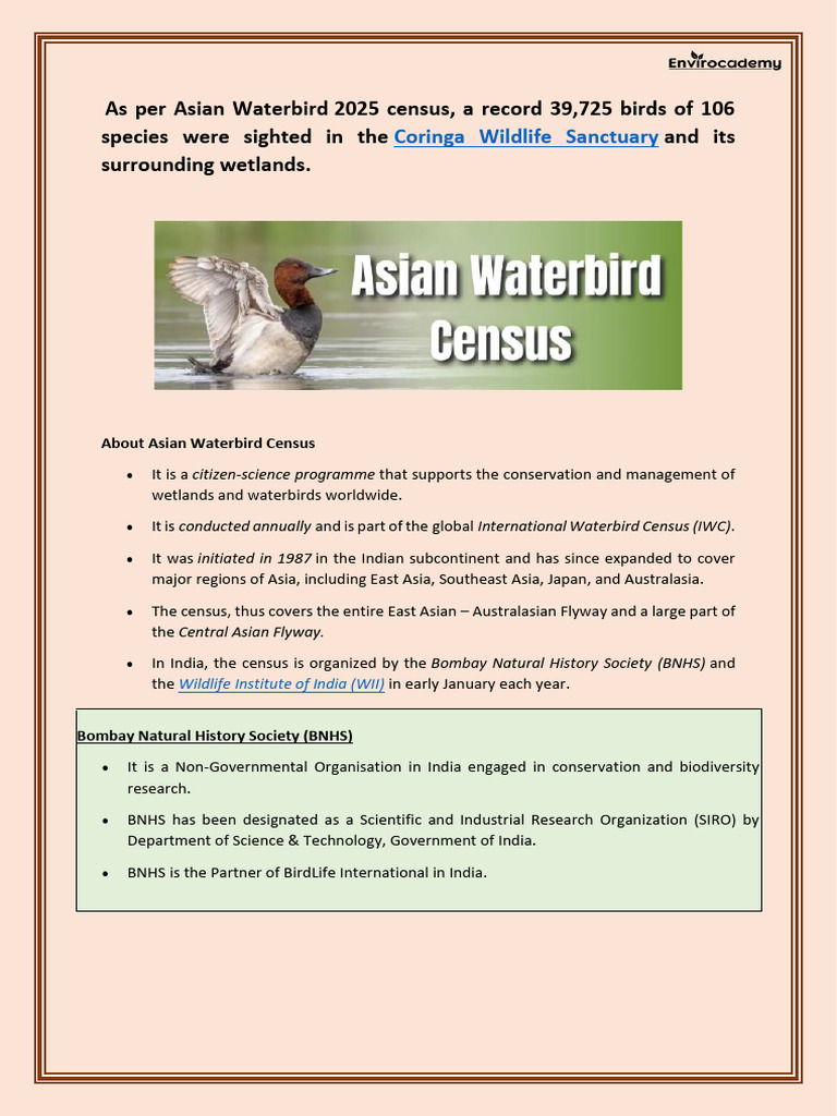 Asian Waterbird Census | PDF