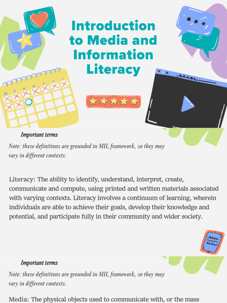 Q3M2 Introduction To Media and Information Literacy | PDF | Information ...