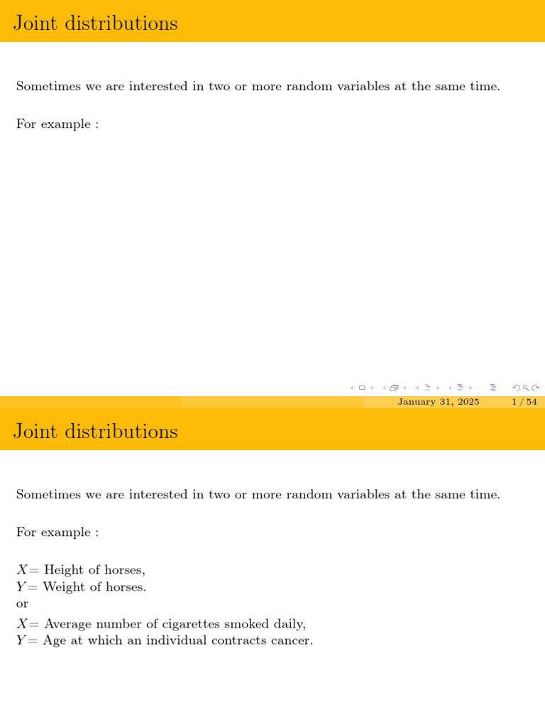 Joint Distribution and Later | PDF