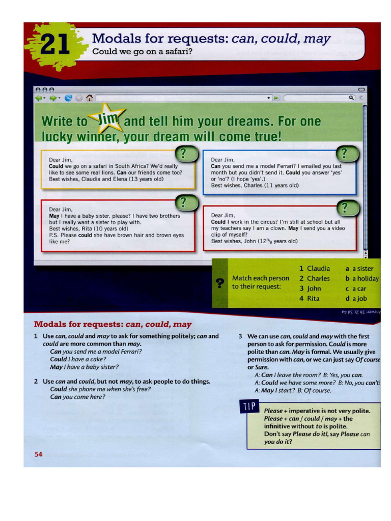 Modals For Requests - 6B | PDF