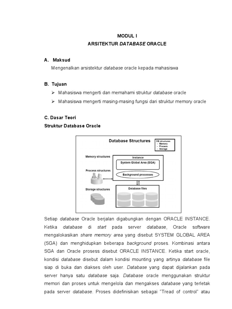 1 Arsitektur Oracle | PDF