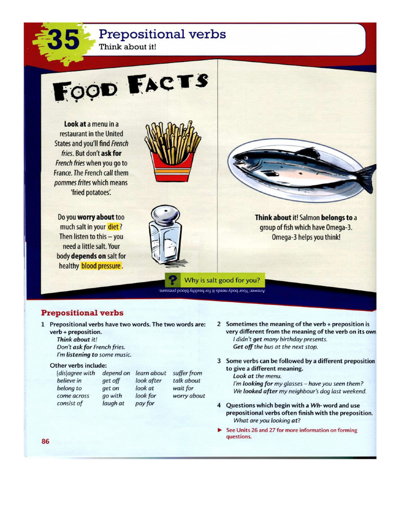 Prepositional Verbs - 8B - 8C | PDF
