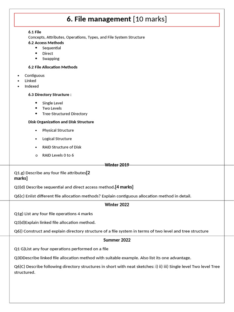6th of osy | PDF | Computer File | File System