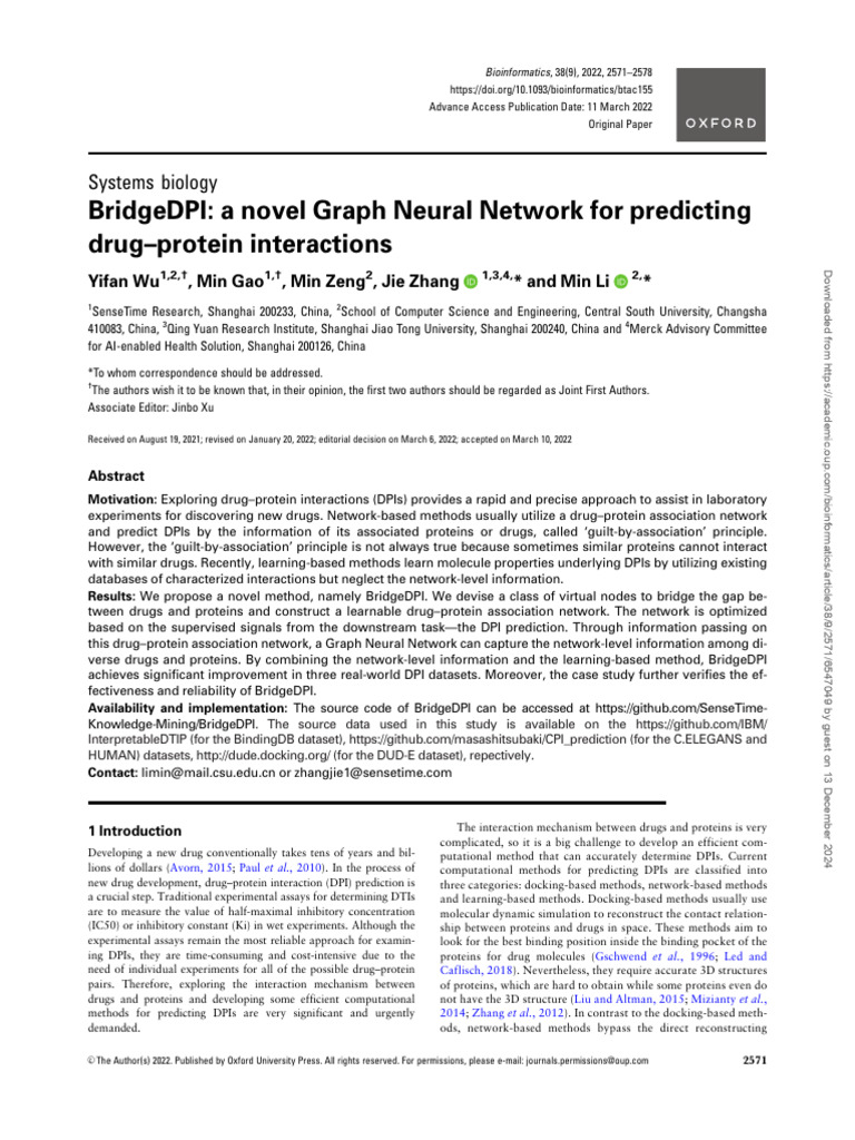 Bioinformatics-2022-MinLi-0-BridgeDPI A Novel Graph Neural Network For Predicting Drug-Protein ...