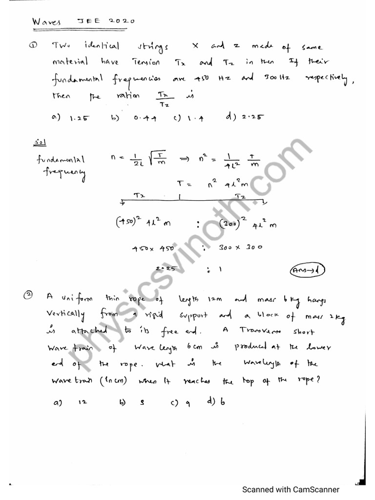 Waves JEE 2020_watermark | PDF