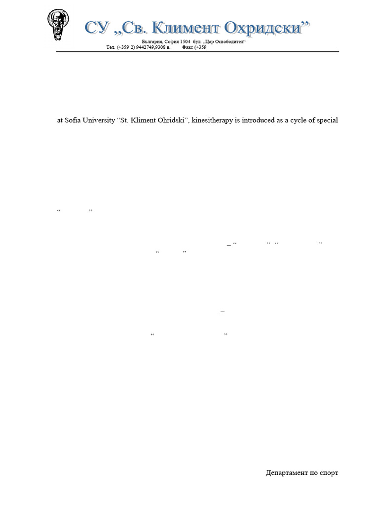 History and Essence of Kinesitherapy | PDF | Physical Therapy | Preventive Healthcare