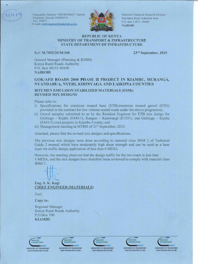 Bitumen Emulsion Stabilized Materials (Esm) Revised Mix Designs | PDF ...