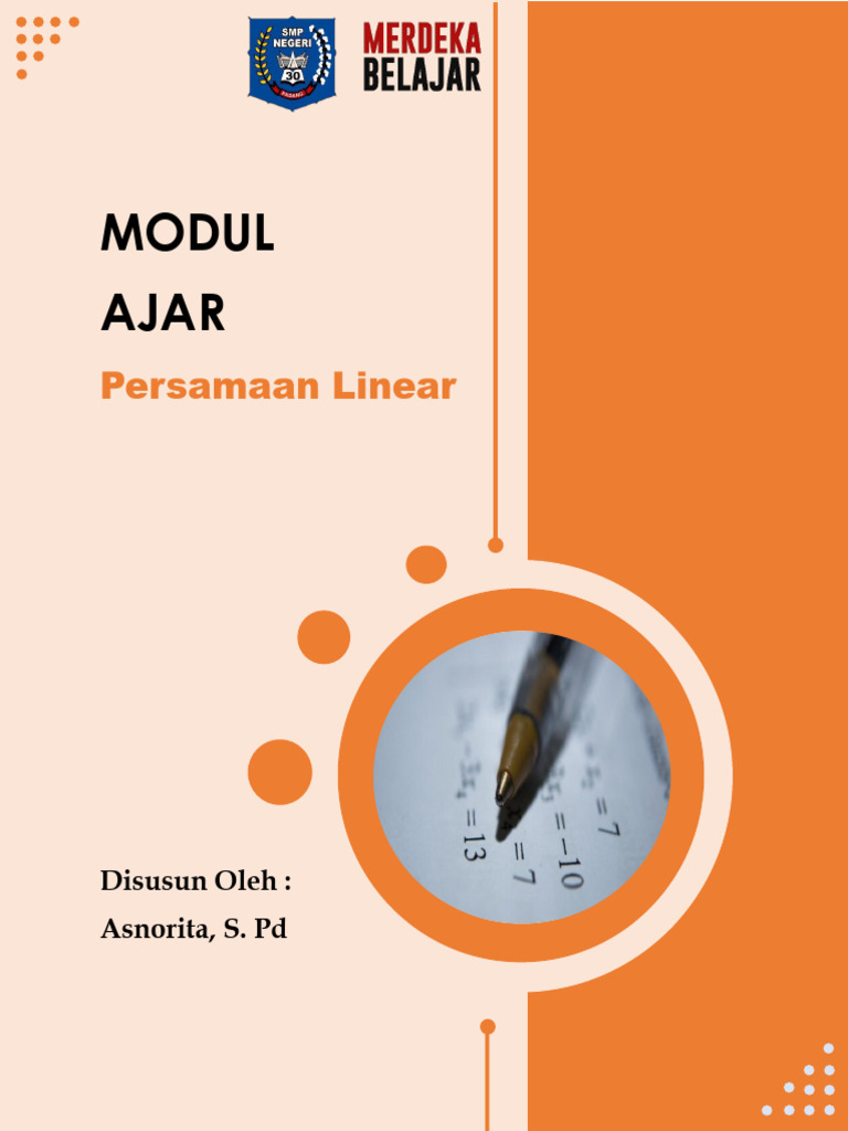 Modul Ajar Persamaan Linear - Buk Asnorita | PDF