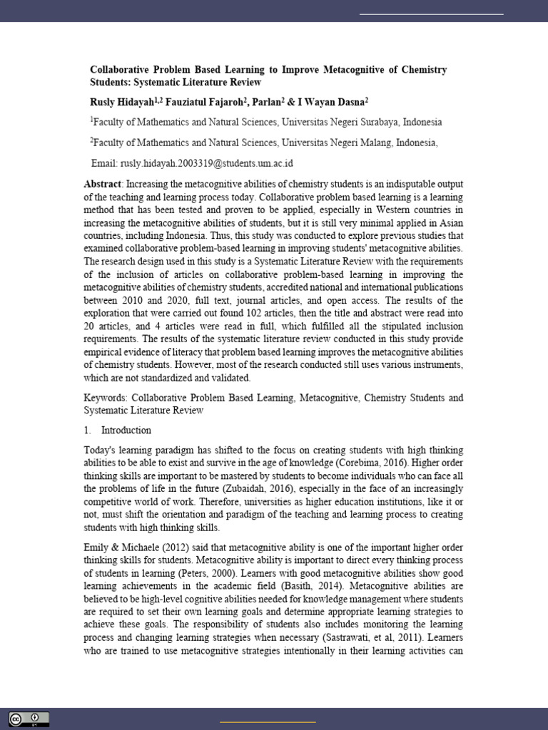 preprints202108.0043.v1 | PDF | Metacognition | Learning