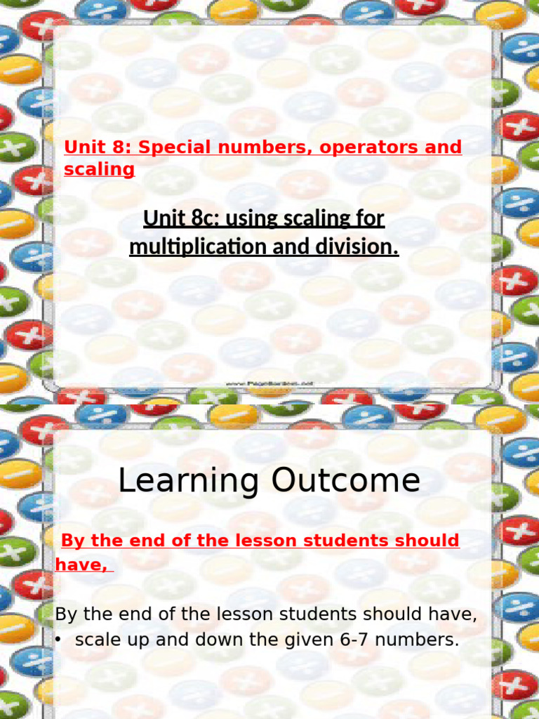 Scaling Numbers with Multiplication & Division | PDF