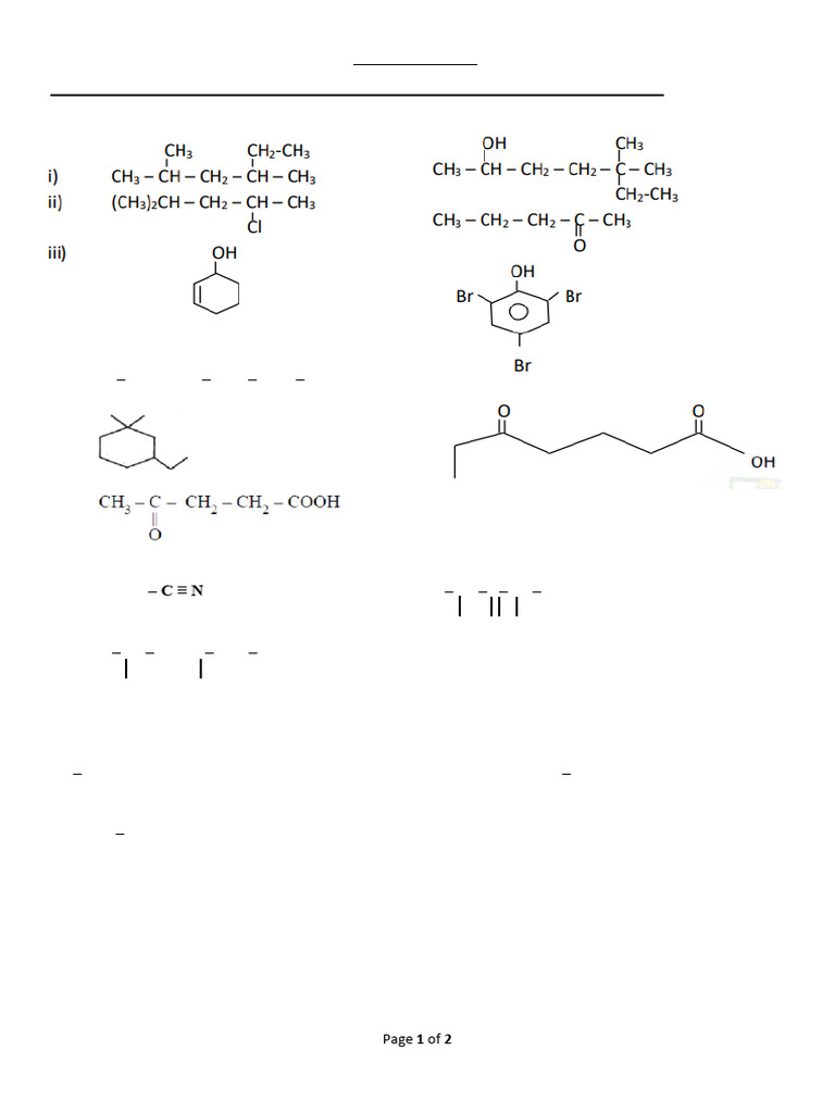 GOC Worksheet 2 | PDF | Physical Sciences | Physical Chemistry
