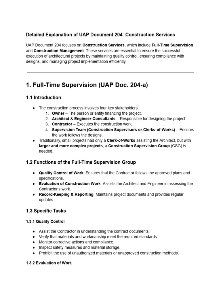 UAP DOC 200-208 series (4) | PDF | Construction Management | Architect